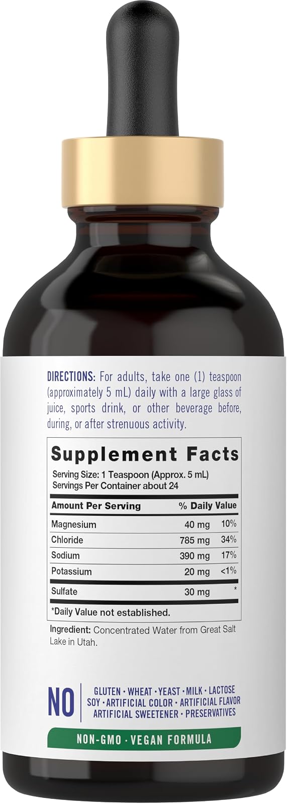 Liquid electrolyte supplement for athletes