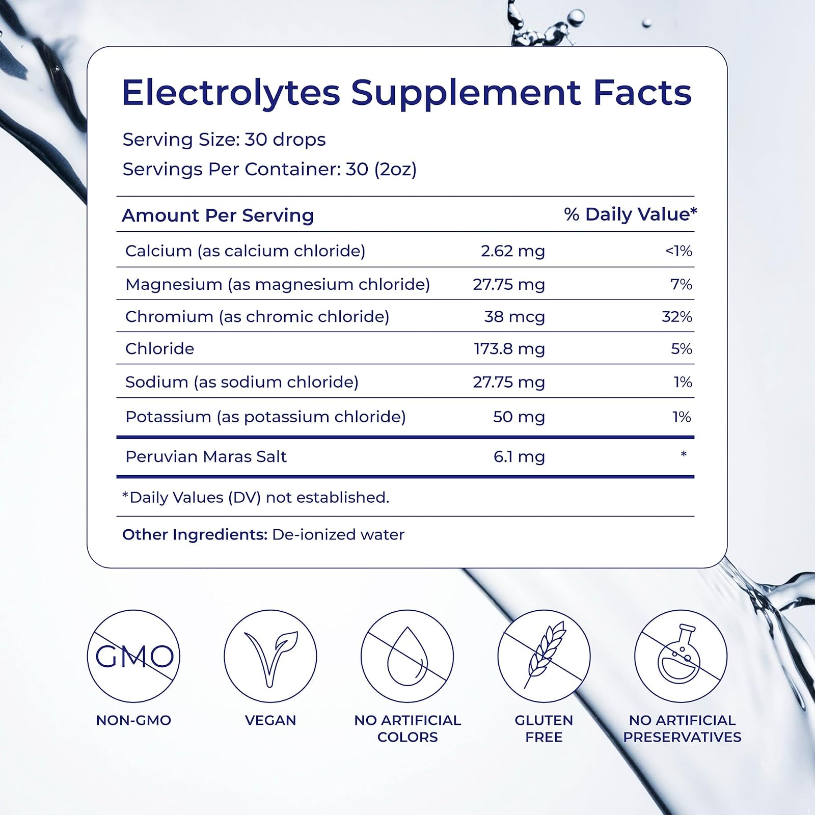 liquid electrolytes for hydration