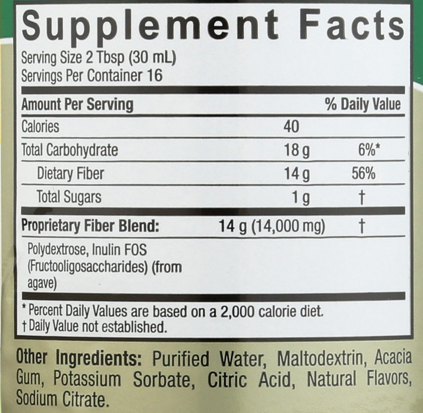 Liquid fiber for daily wellness