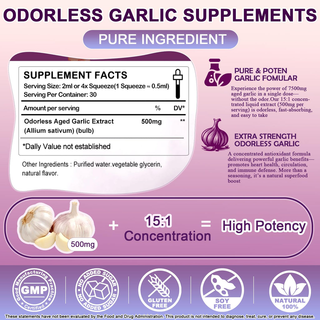 liquid garlic supplement for heart health
