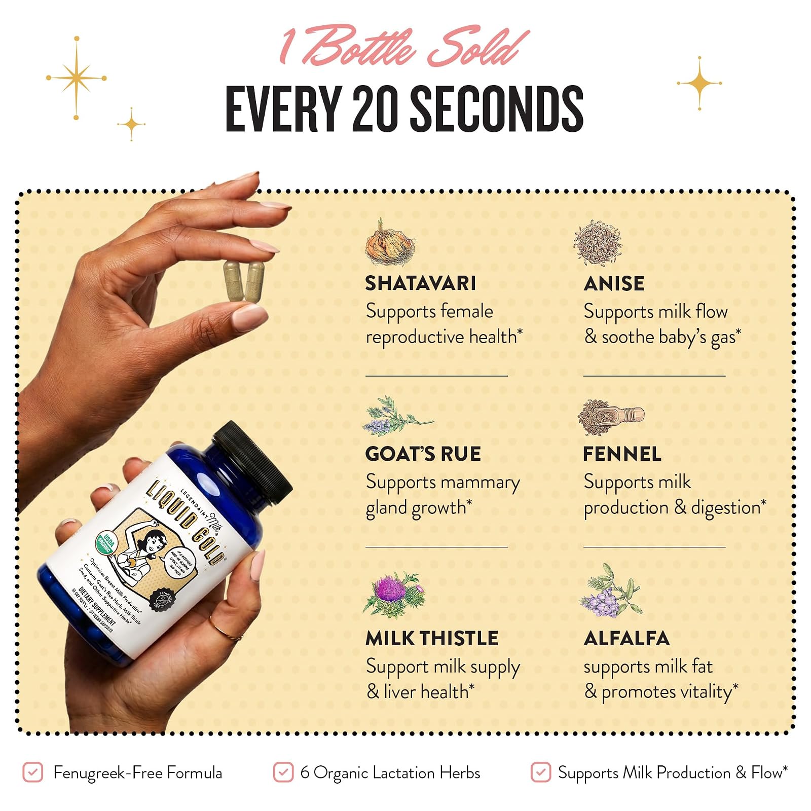 Liquid Gold capsules for nursing moms