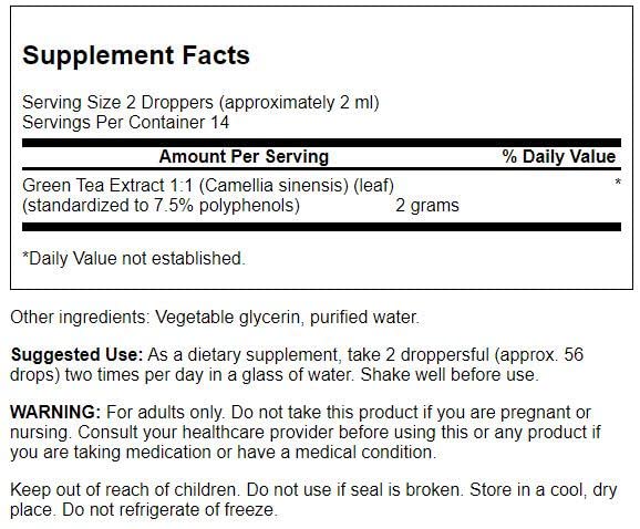 liquid green tea extract for energy