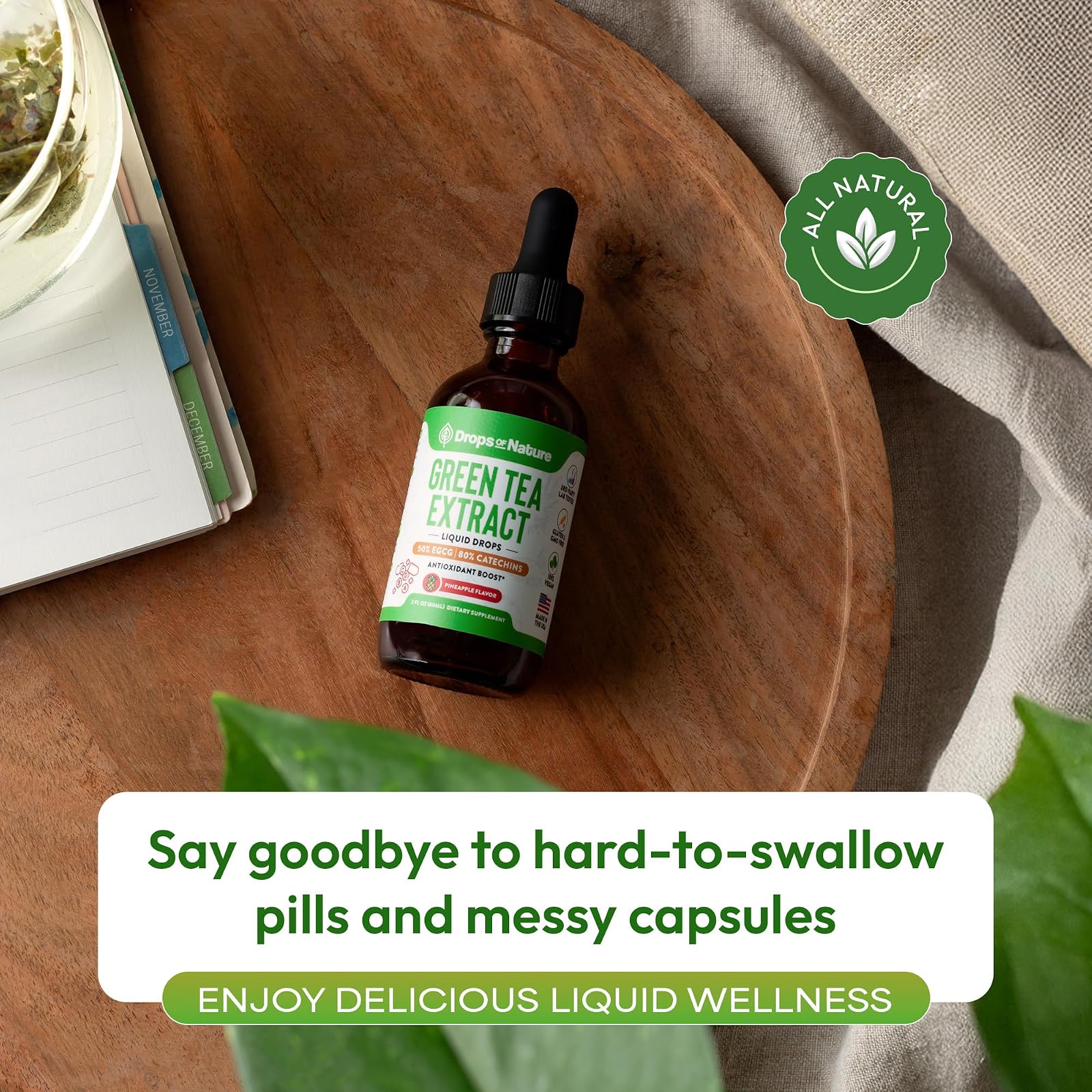 liquid green tea extract for vitality