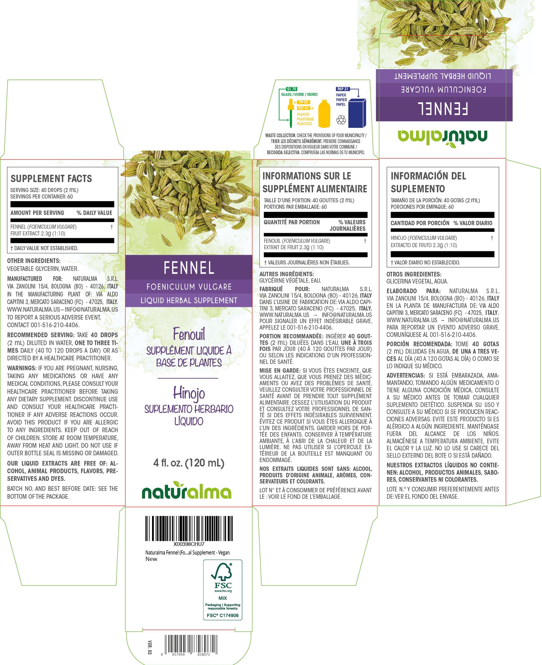 Liquid herbal supplement for digestion