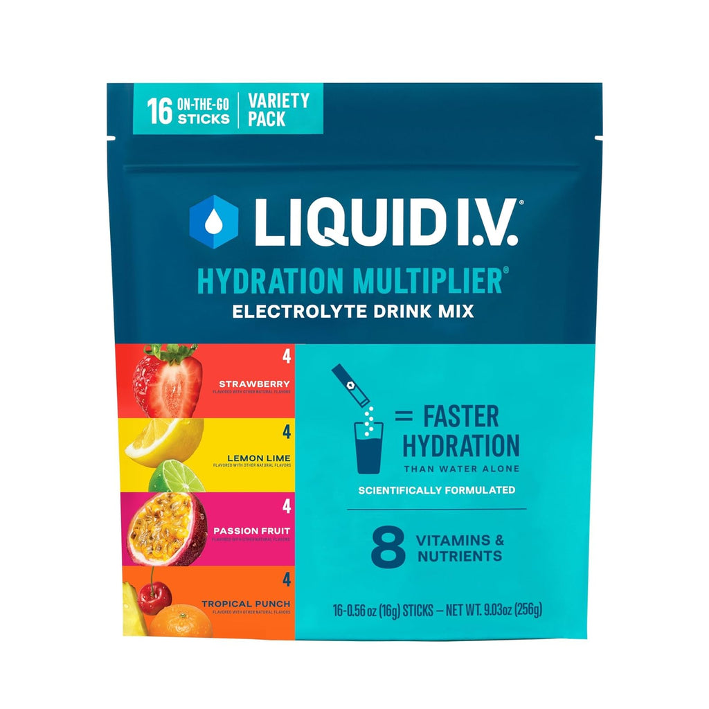 Liquid I.V. electrolyte powder variety pack