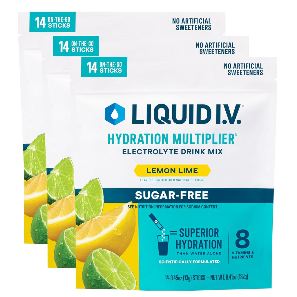 Liquid I.V. lemon lime electrolytes