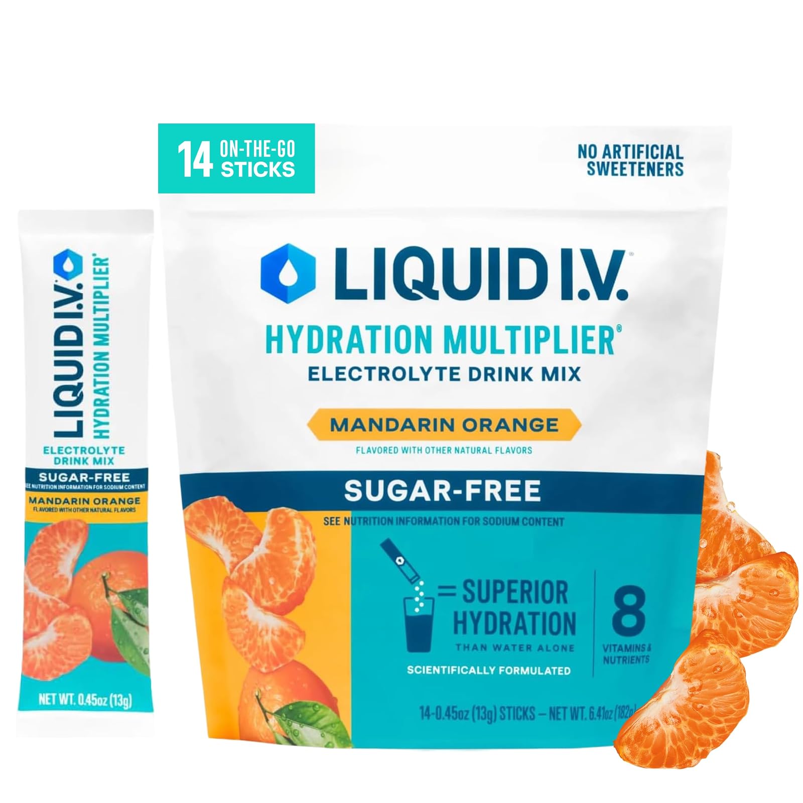 Liquid I.V. Mandarin Orange electrolytes