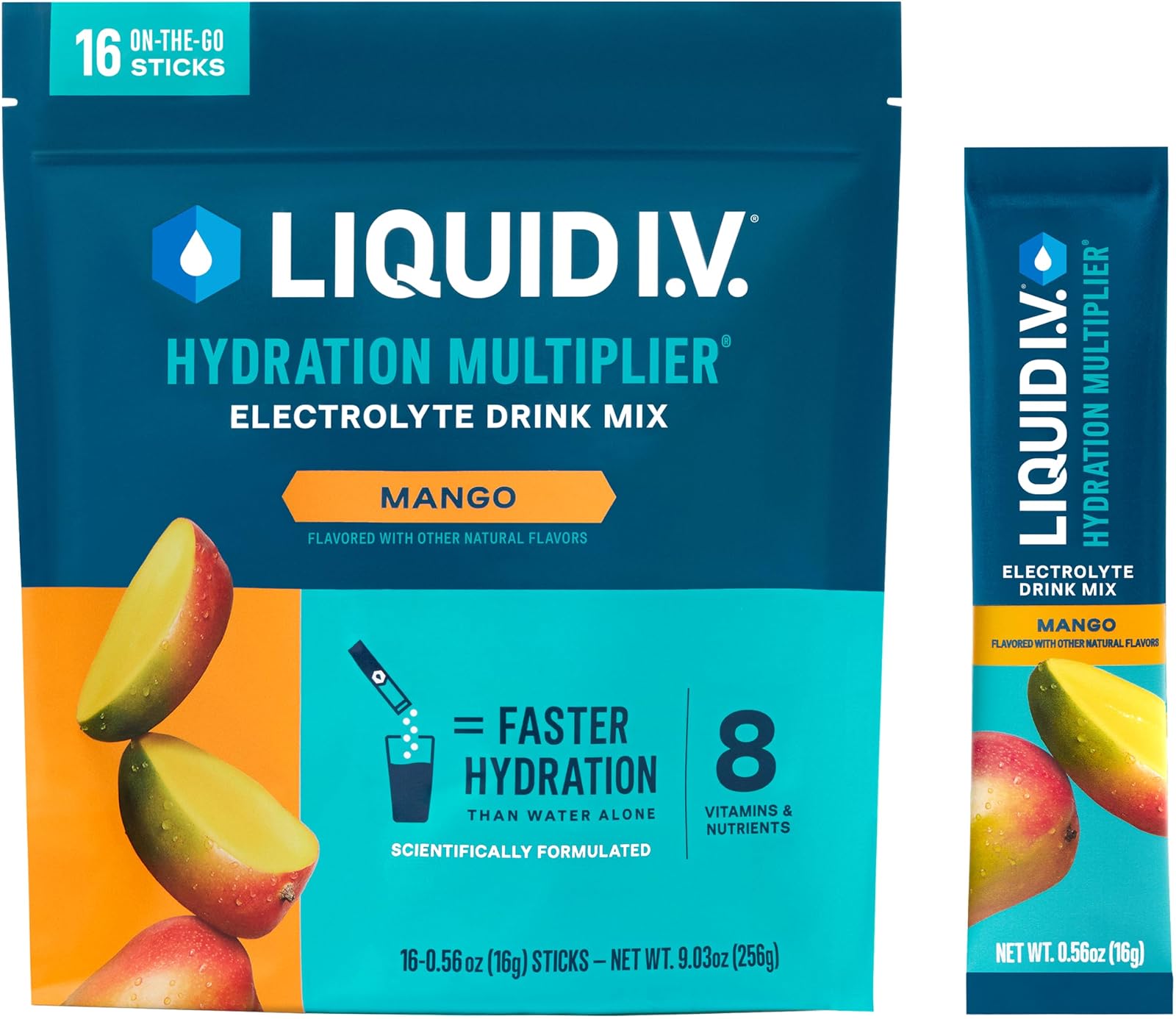 Liquid I.V. mango electrolyte powder