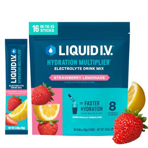 Liquid I.V. strawberry lemonade electrolytes