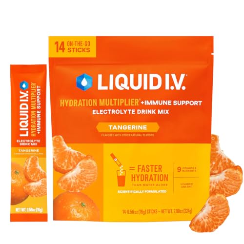 Liquid I.V. tangerine electrolyte powder