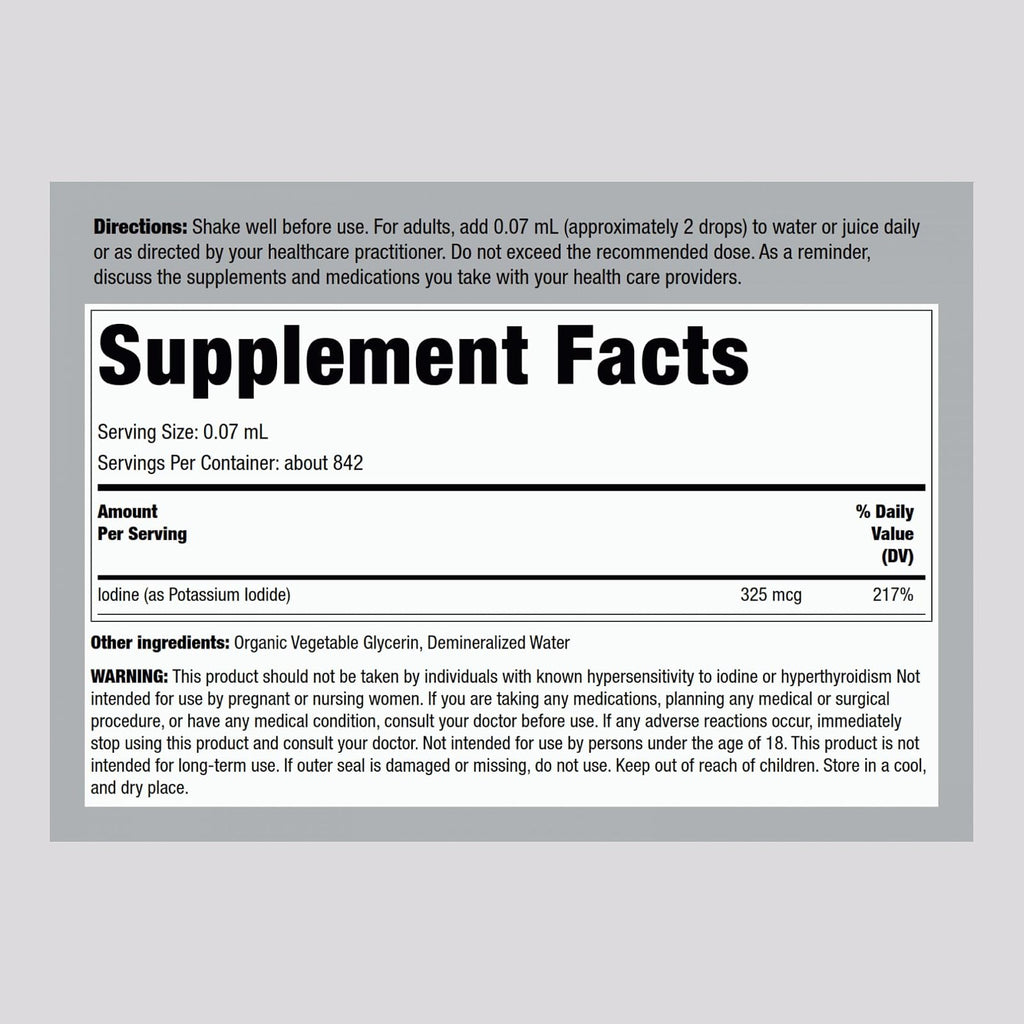 Liquid iodine for immune system boost