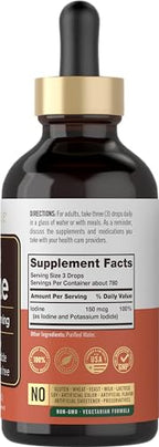 Liquid iodine supplement for daily use