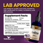 Liquid iodine supplement for energy boost