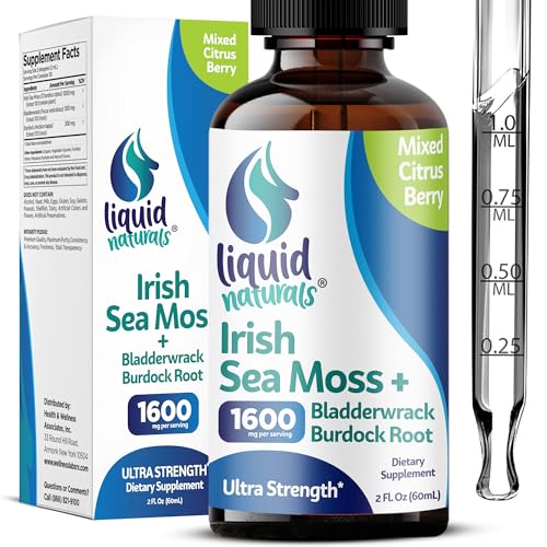 Liquid Irish Sea Moss drops citrus berry