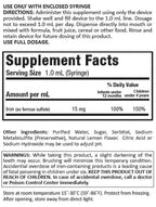 Liquid iron supplement for children
