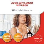 Liquid iron supplement for daily energy