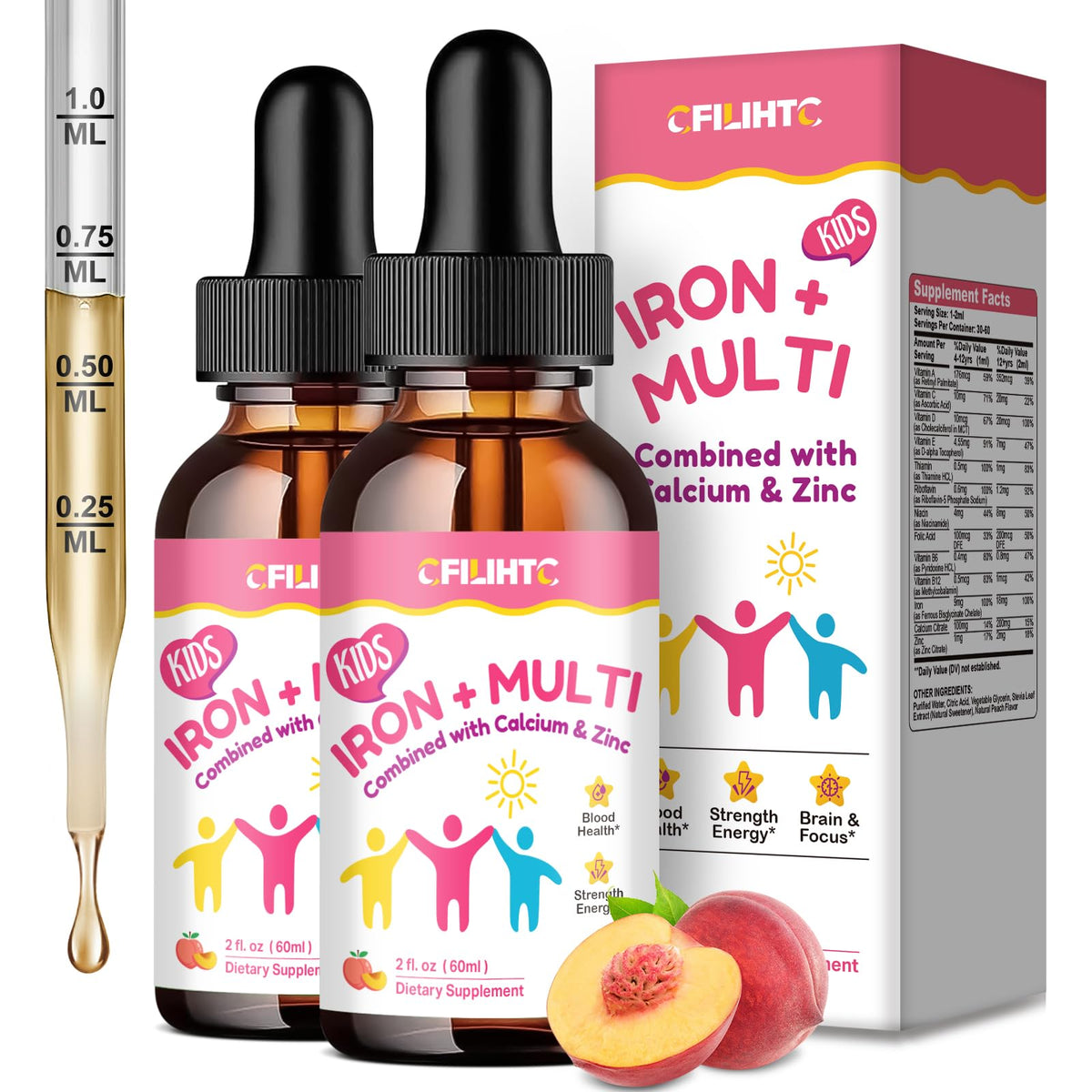 liquid iron supplement with calcium