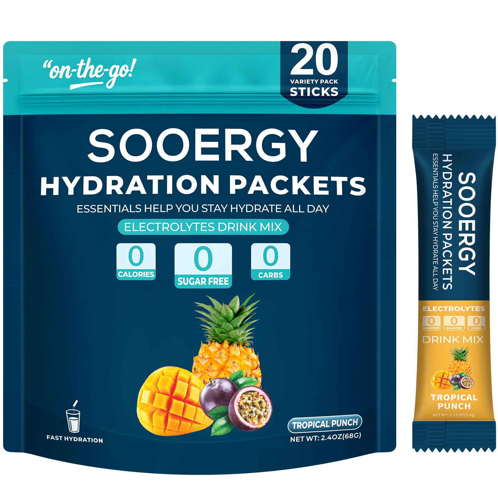 Liquid IV electrolyte drink mix packets