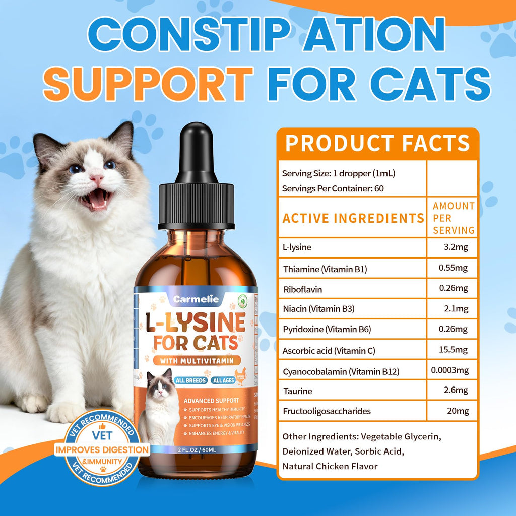 Liquid L-Lysine for cat nutrition