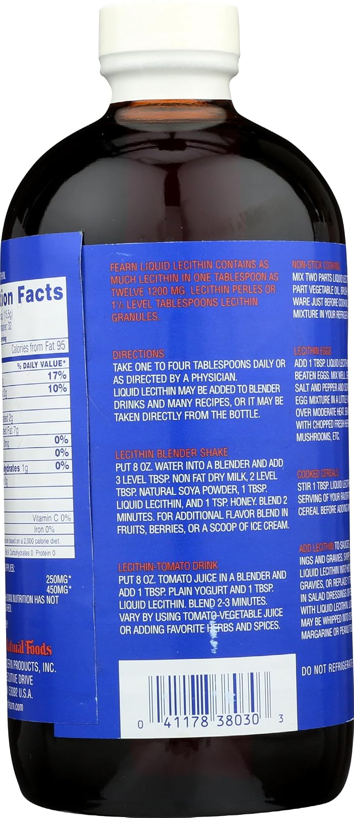 Liquid lecithin 16 oz for baking