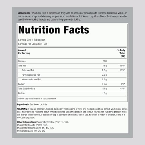 liquid lecithin for healthy cooking
