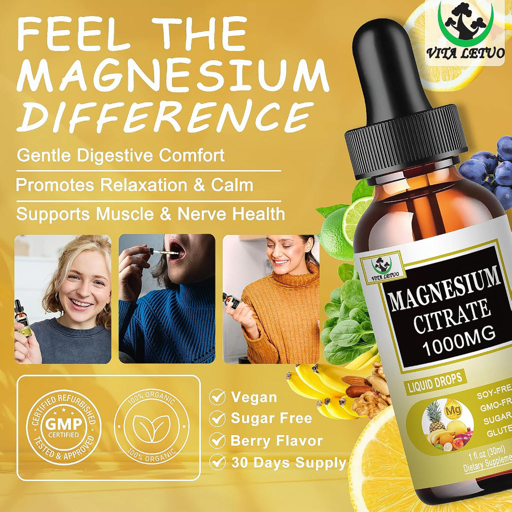 liquid magnesium citrate for better absorption