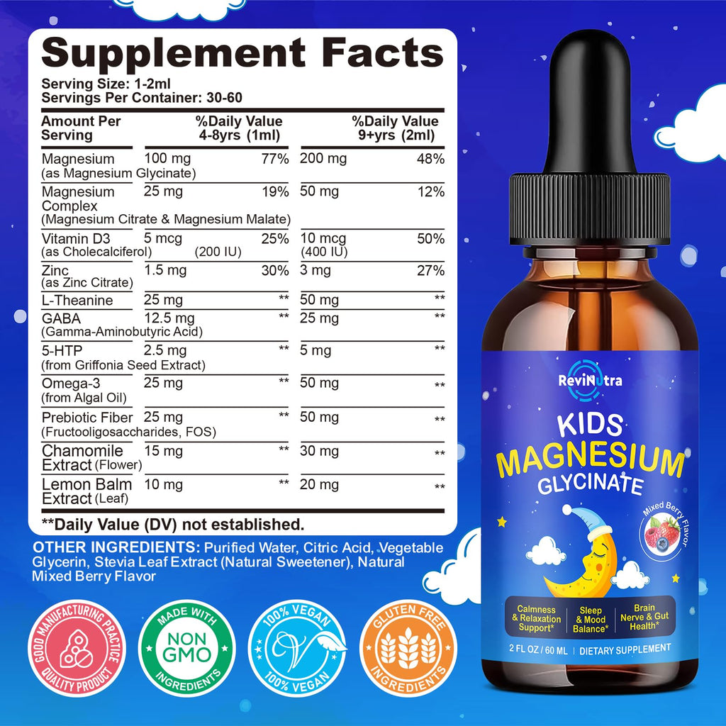 liquid magnesium for kids with digestive support