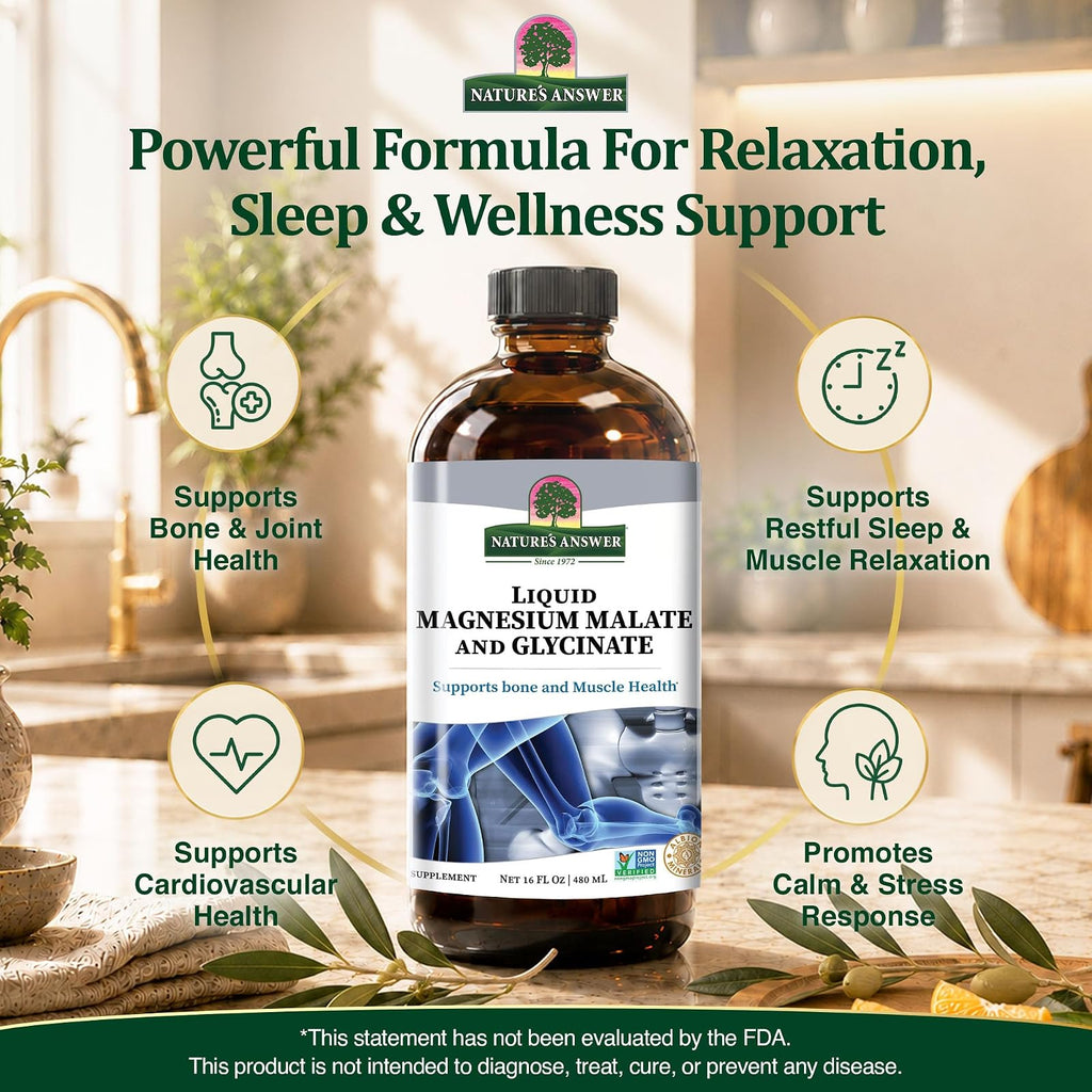 Liquid magnesium glycinate for relaxation