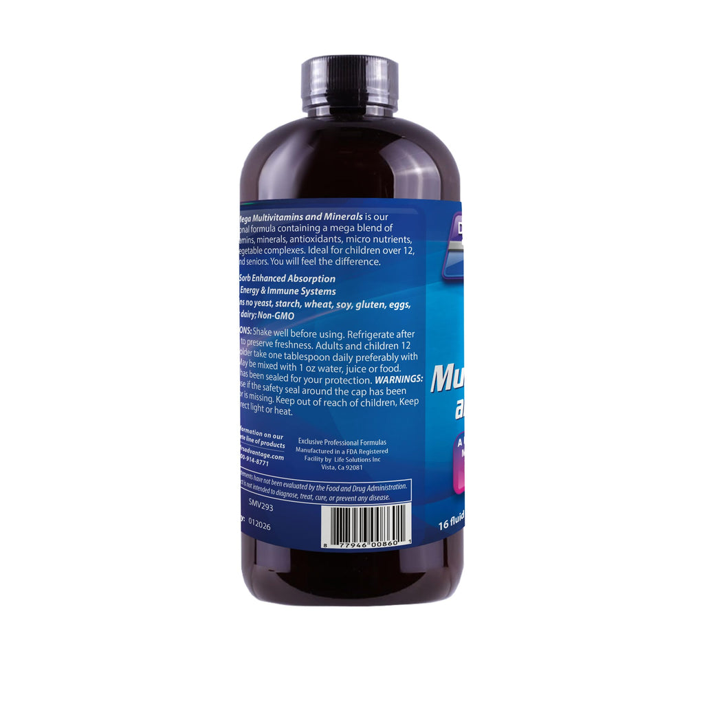 liquid mega multivitamins for overall vitality