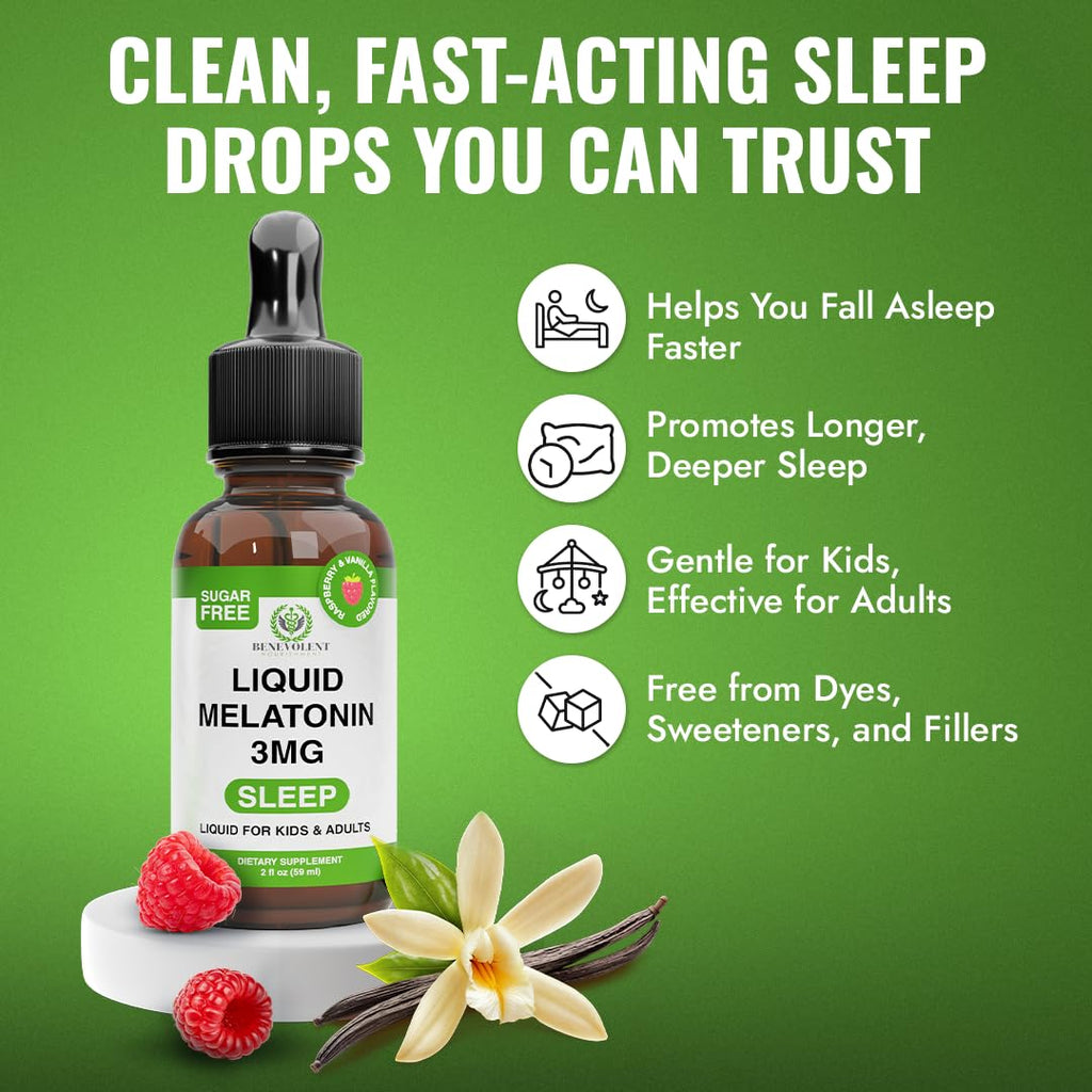 Liquid melatonin 3 mg for relaxation