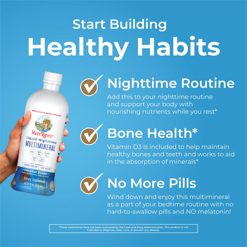 liquid multiminerals for evening routine