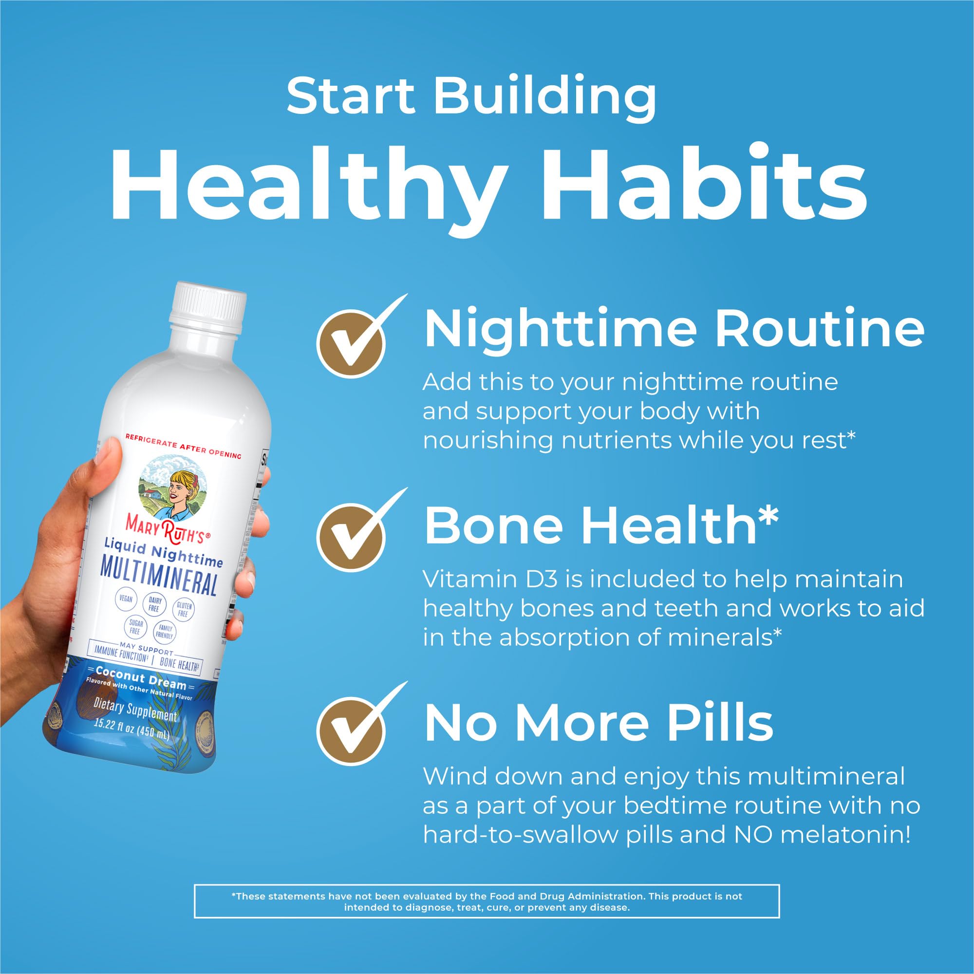 liquid multiminerals for evening routine