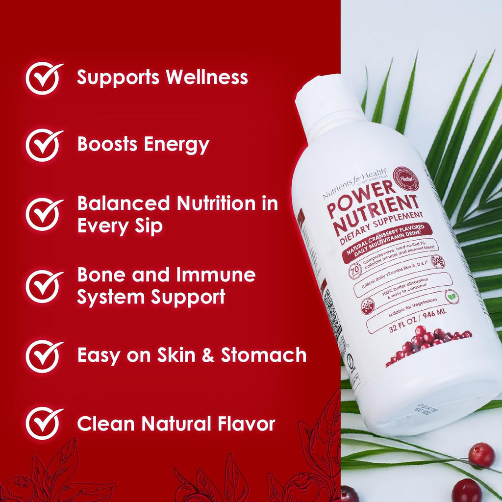 Liquid multivitamin with cranberry flavour