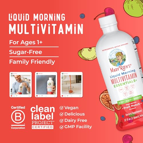Liquid multivitamins for improved overall health