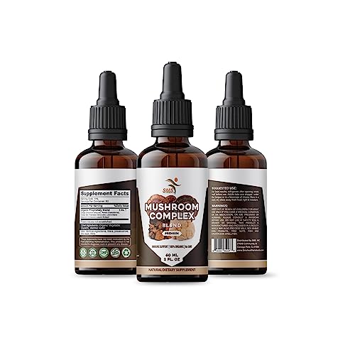 Liquid mushroom drops for energy