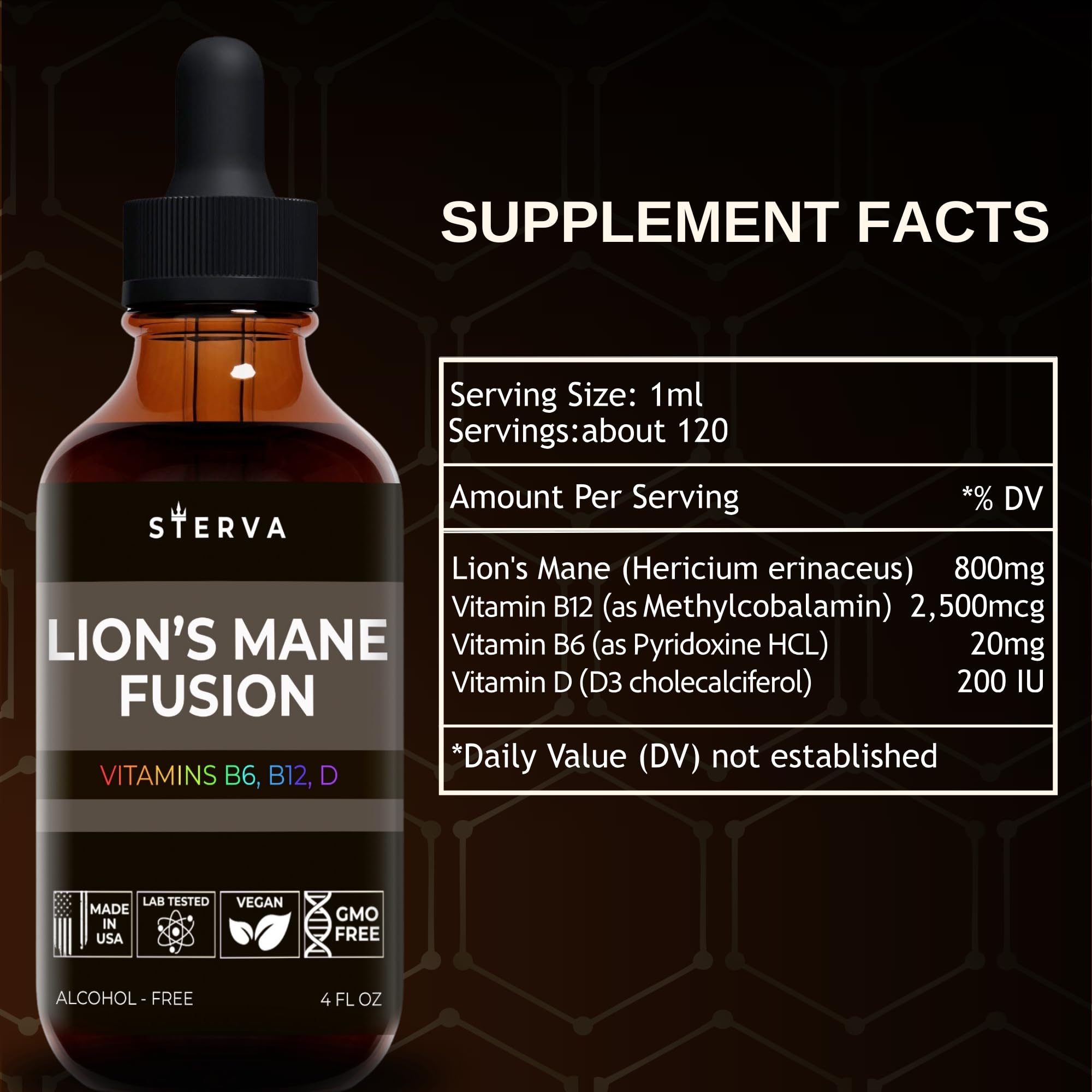 Liquid mushroom extract for mental performance