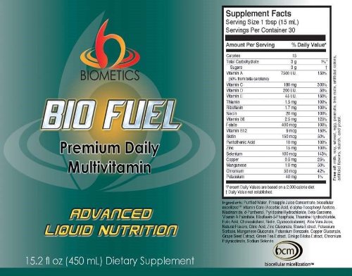 liquid nutrient supplement for energy