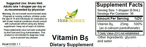 Liquid Pantothenic Acid benefits