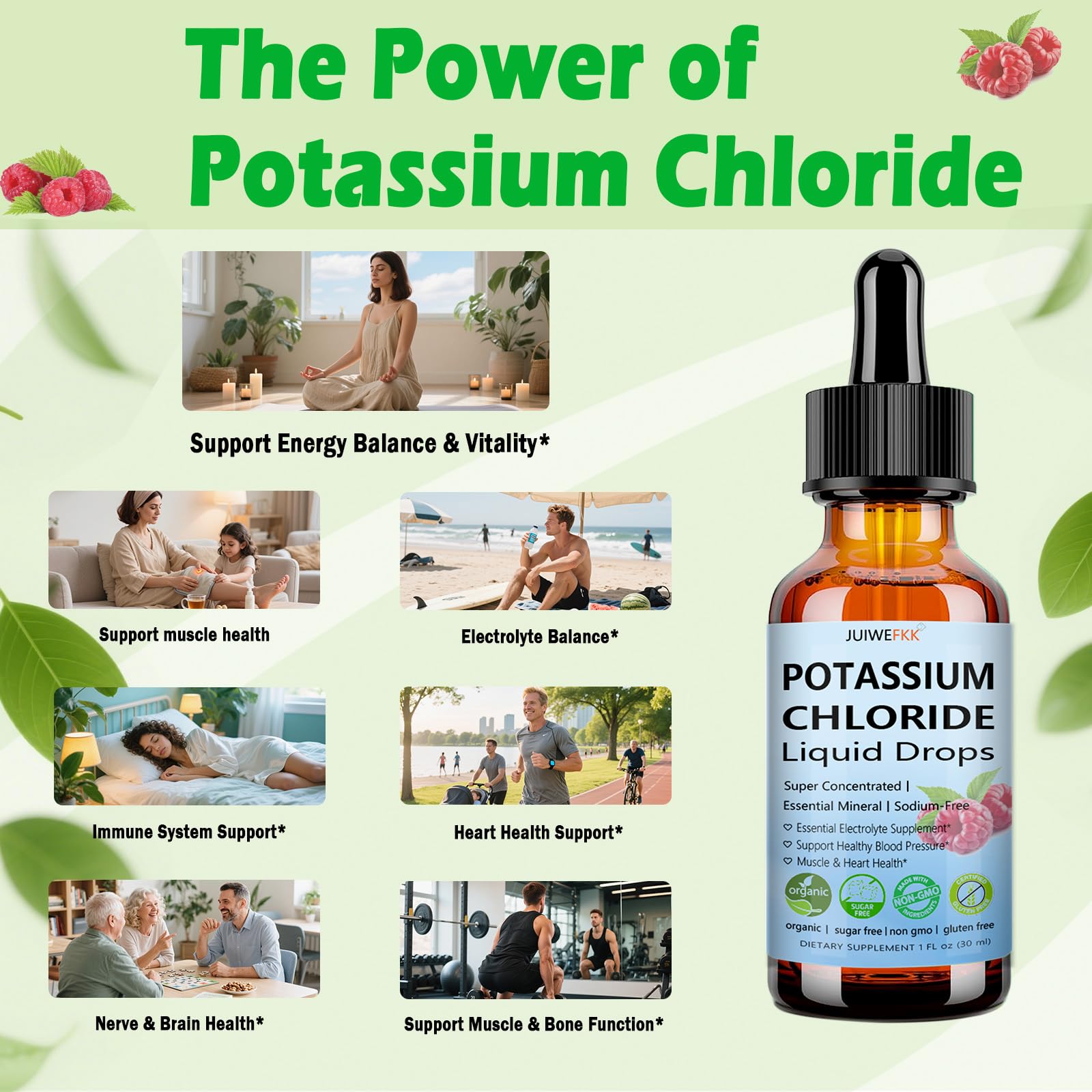 liquid potassium chloride for muscle support