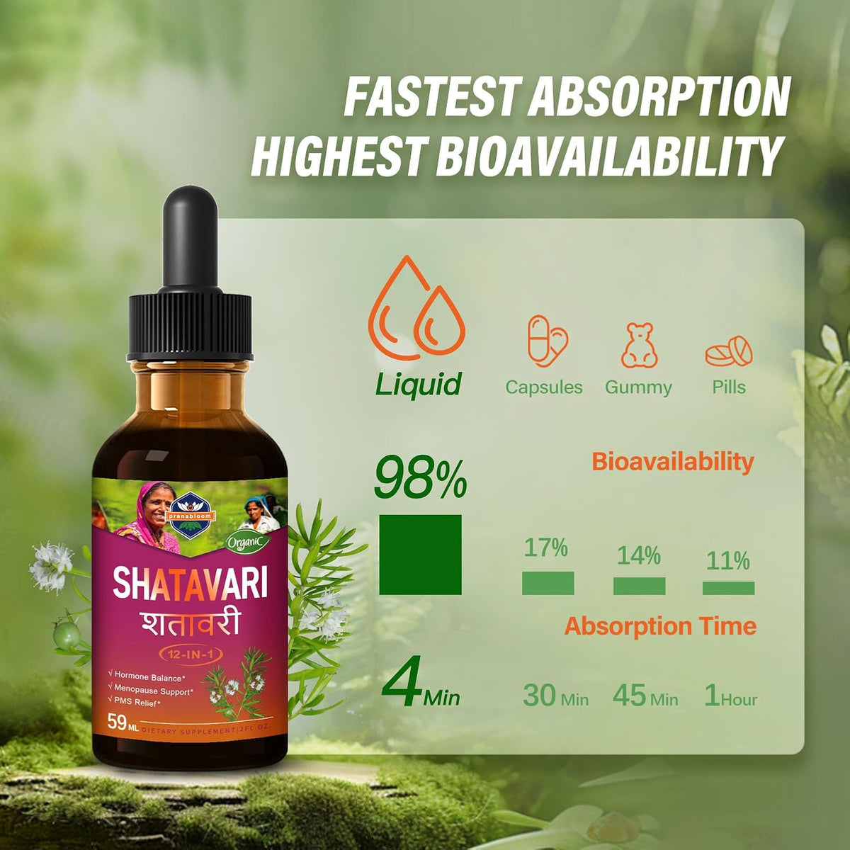 Liquid Shatavari for hormonal balance