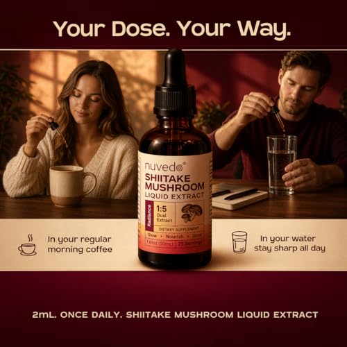 Liquid shiitake mushrooms for daily health