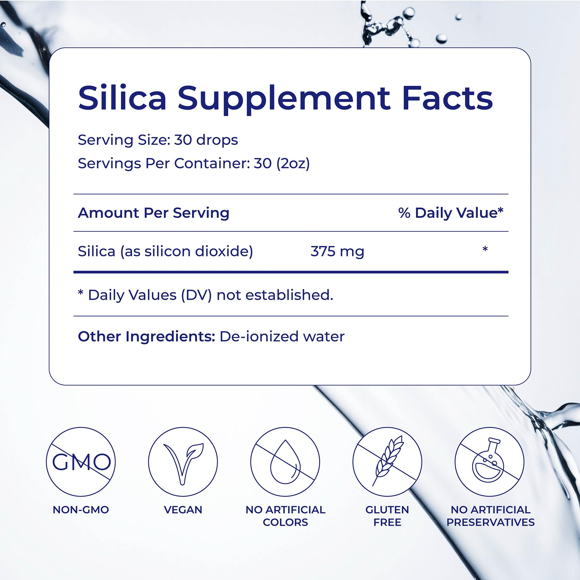Liquid silica for strong nails