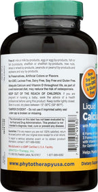 Liquid softgel calcium for enhanced bioavailability