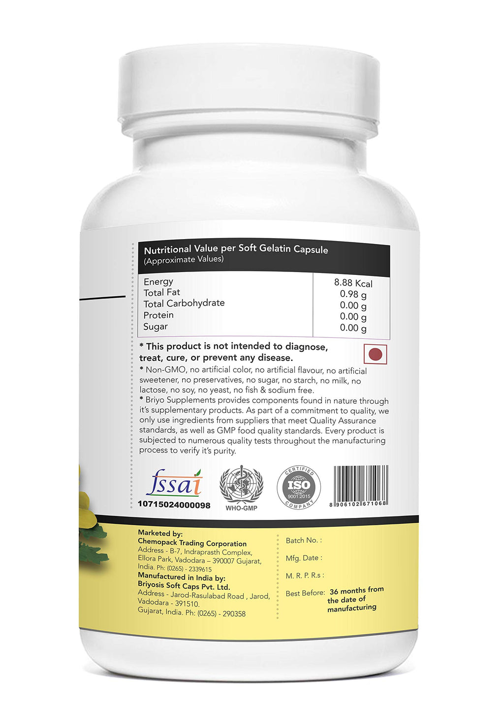 liquid softgel evening primrose capsules