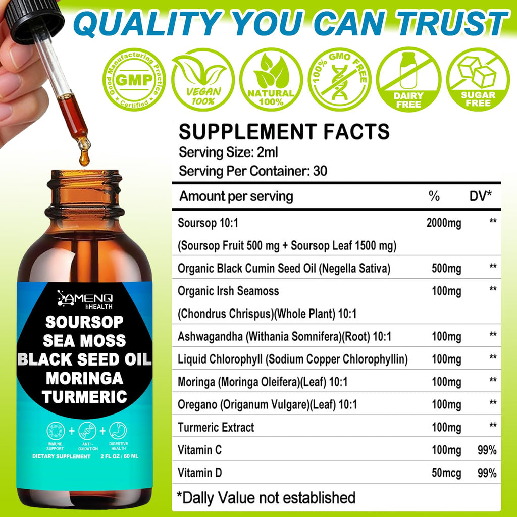 Liquid soursop vitamins for overall health