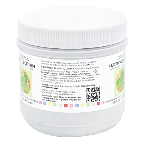 Liquid soy lecithin for smooth emulsions