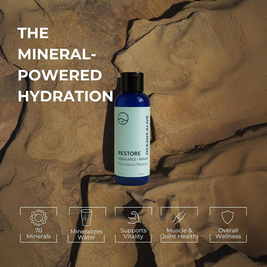 Liquid trace minerals for hydration