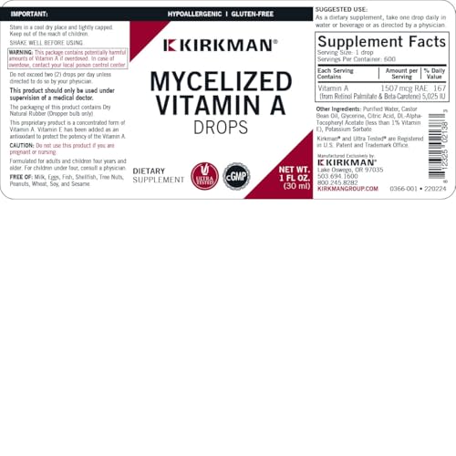 liquid vitamin A supplement for health