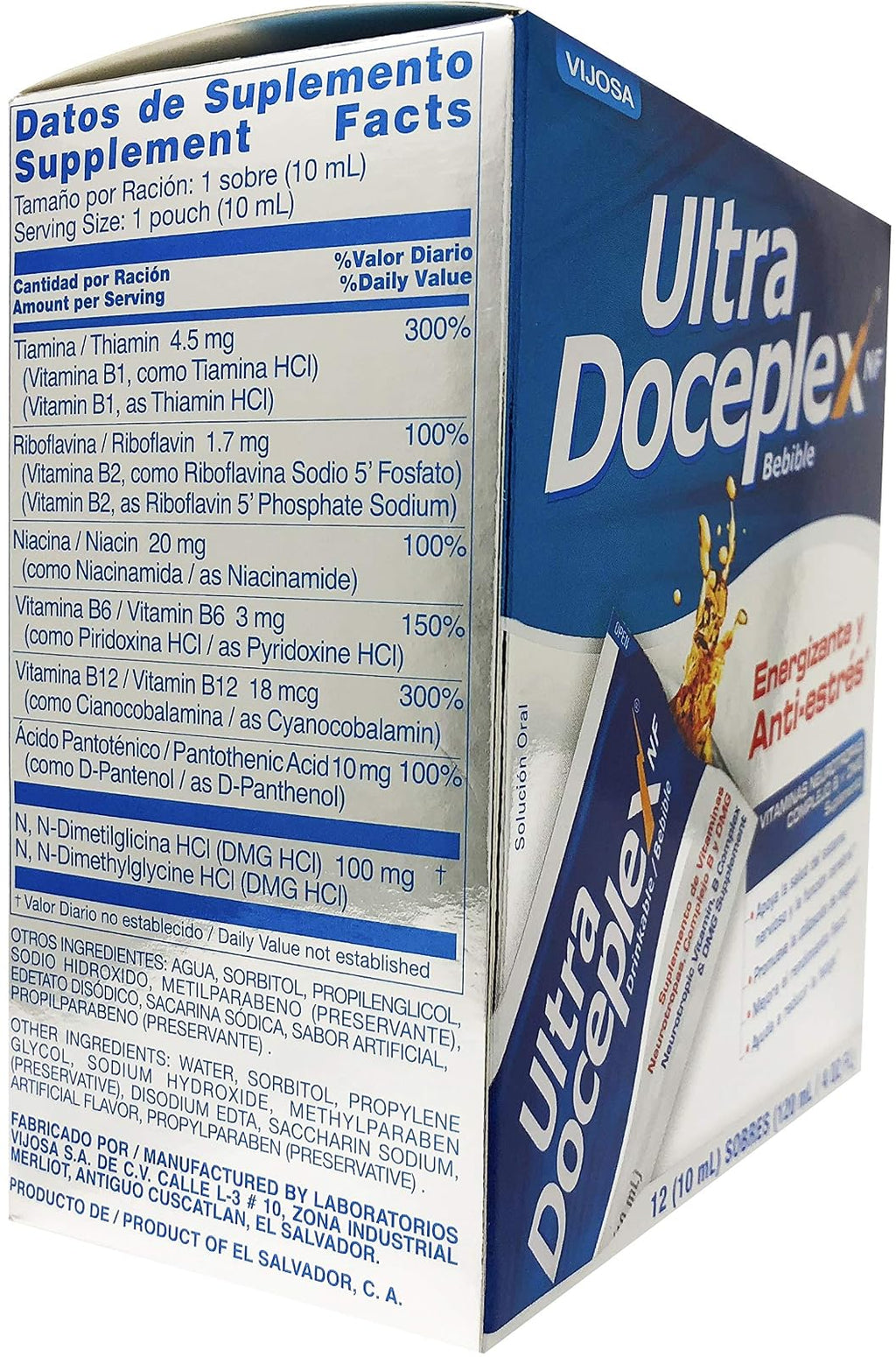 Liquid vitamin b complex energy boost