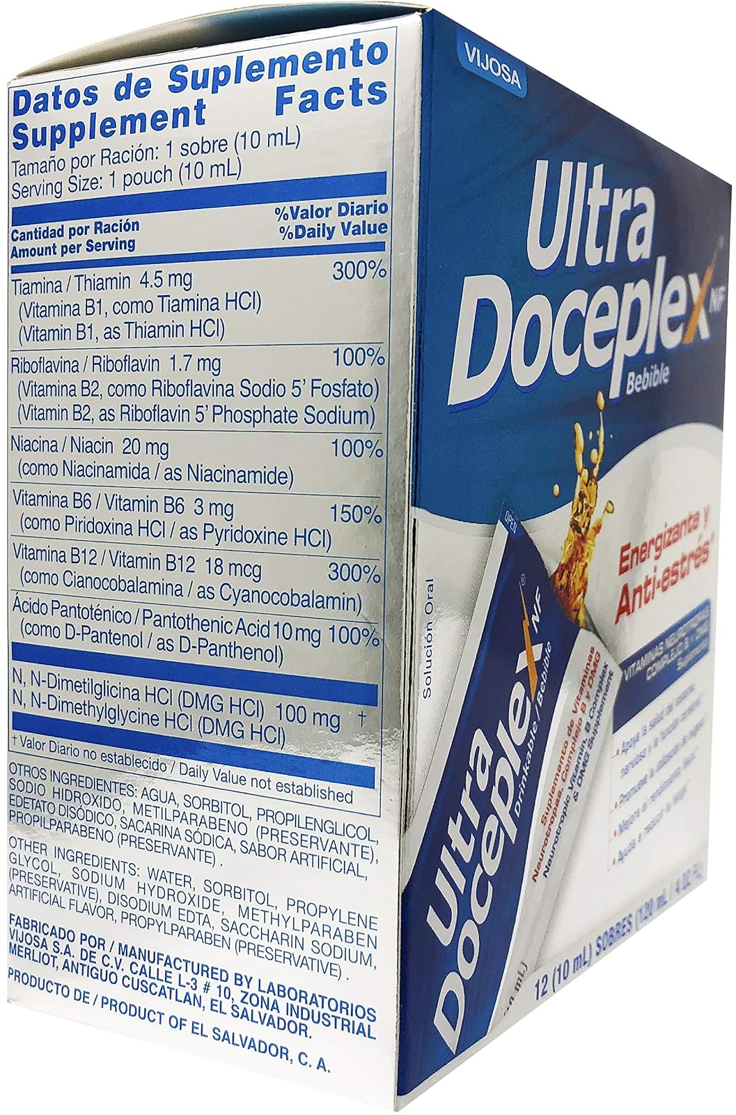 Liquid vitamin b complex energy boost